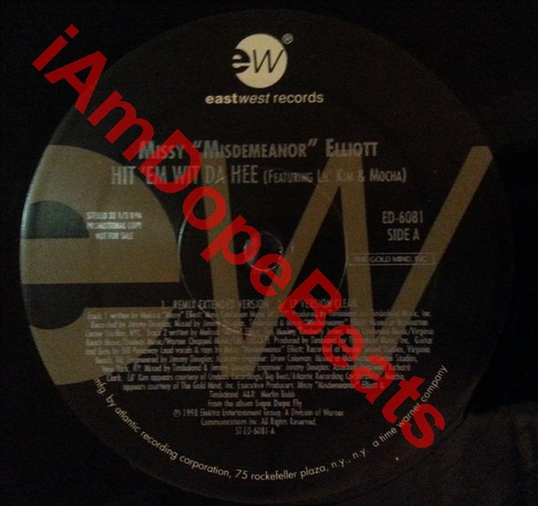iAmDopeBeats Catalog: Missy Elliott - Hit 'Em Wit Da Hee [Promo Vinyl Single]