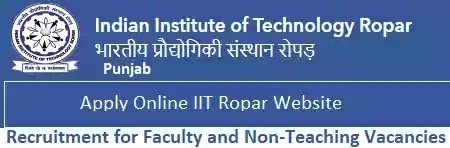 IIT Ropar Non-Teaching Vacancy Recruitment 2023