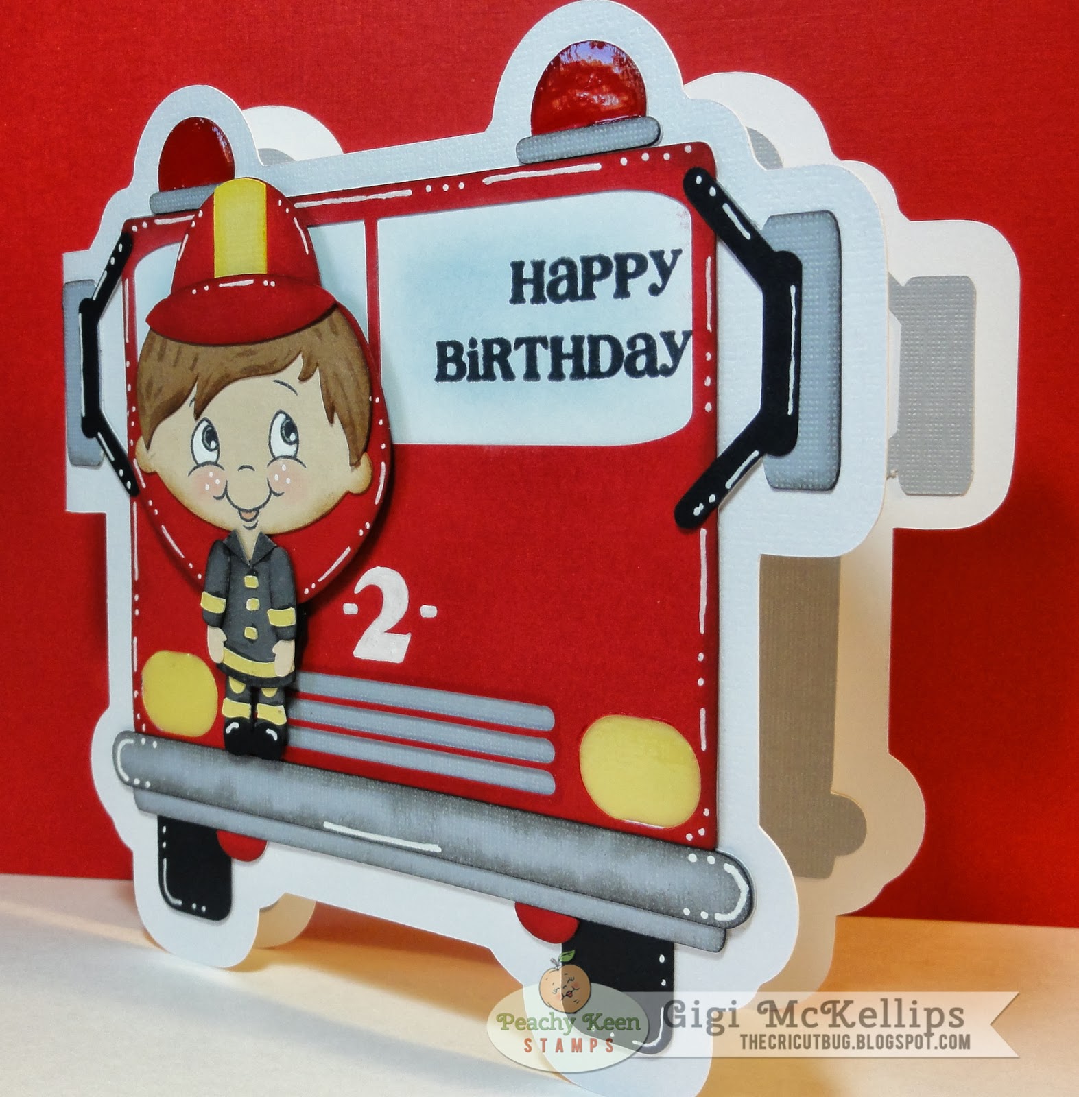 The Cricut Bug: Fireman Birthday Card