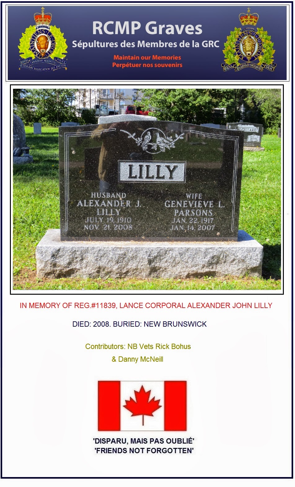 RCMP/GRC Grave Discovery & Information Website: www.rcmpgraves.com: In ...