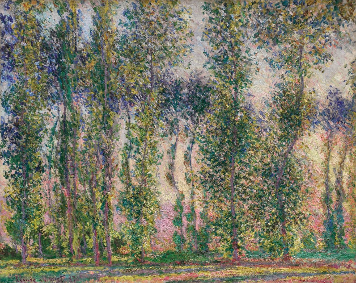 Le Muse : CLAUDE MONET: "Pioppi a Giverny", 1887 - (Ubicazione non nota)