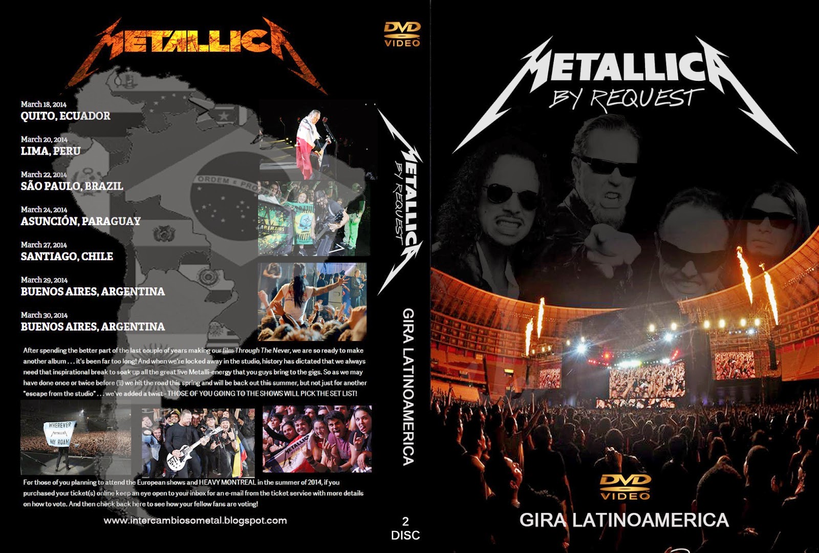 Metallica - By Request Gira Latinoamerica [2014] ~ Intercambios de DVD