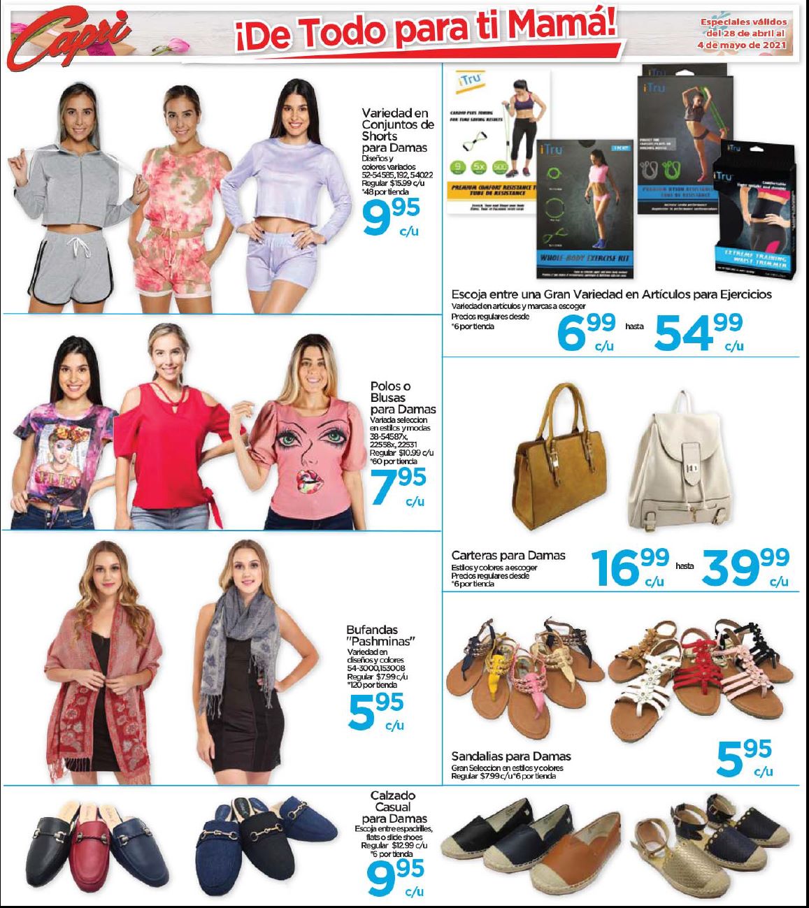 Ahorros Diarios Usando Cupones: Especiales válidos en las tiendas Capri ...