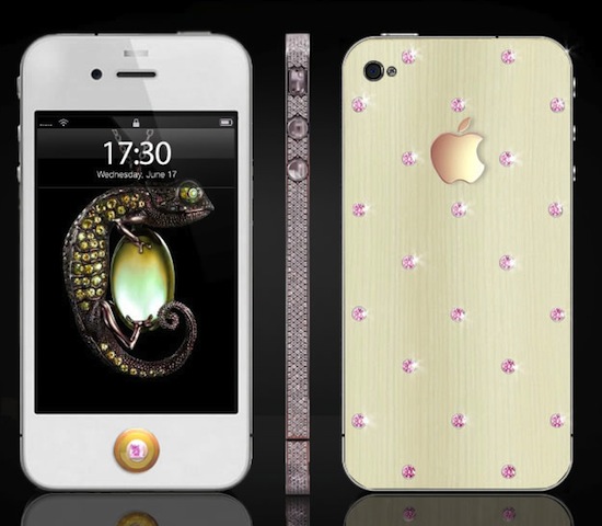 Luxury PLUS: Pink Diamond iPhone: body made of gold and diamonds