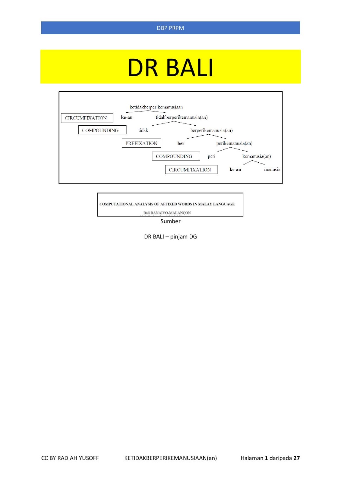 LINGUISTIK DAN BAHASA: KETIDAKBERPERKEMANUSIAAN(an) - DBP, PRPM