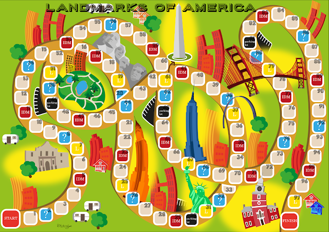 Landmarks of America {Board Game} - Fanciest Words Inc.