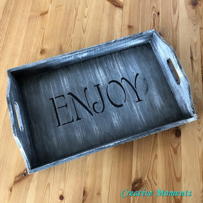 MMS Milk Painted Shutter Grey Tray