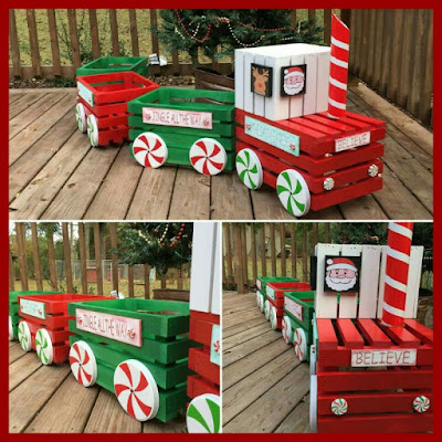 DIY And Household Tips: Make A Cute Christmas Train Out Of Wooden Crates