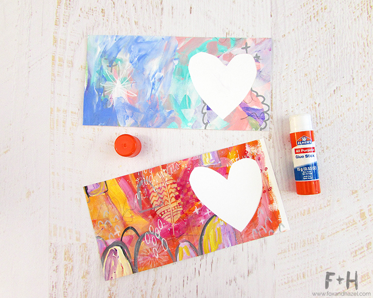 Easy Mixed Media Valentine Day Cards - Fox + Hazel