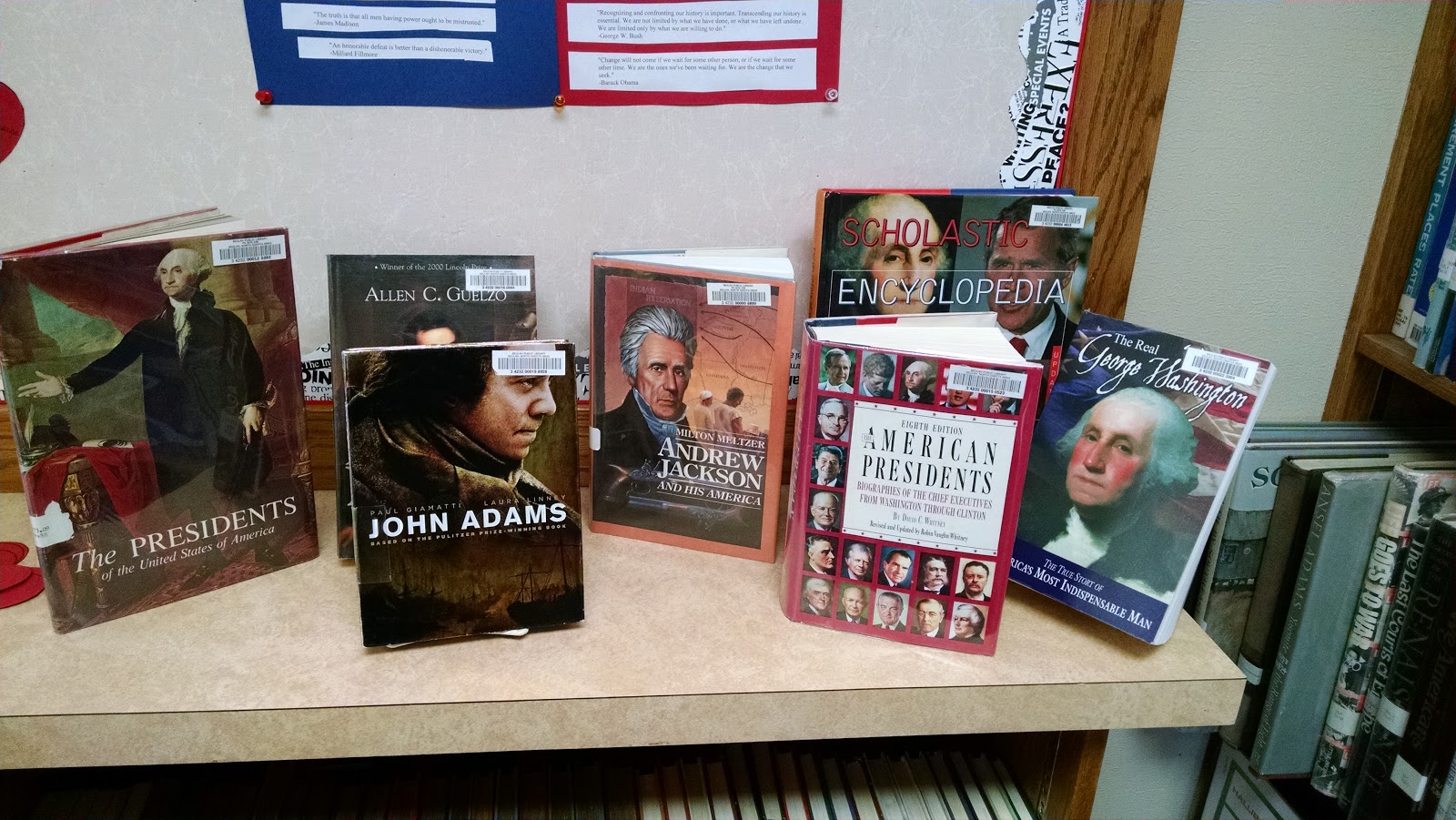 ND Librarian: Library Displays: President's Day and Valentine's Day