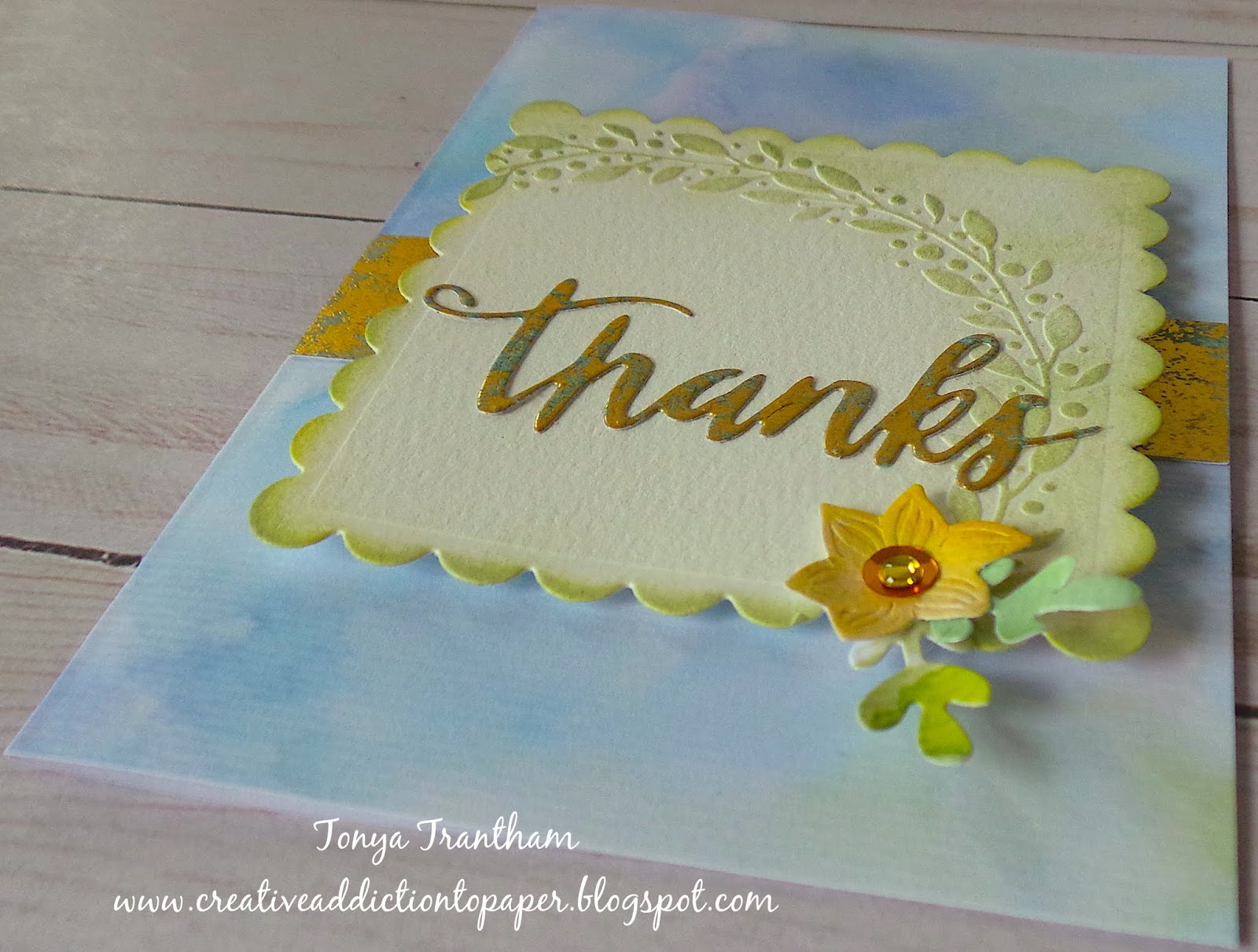 Creative Addiction to Paper: Simple Thanks Card