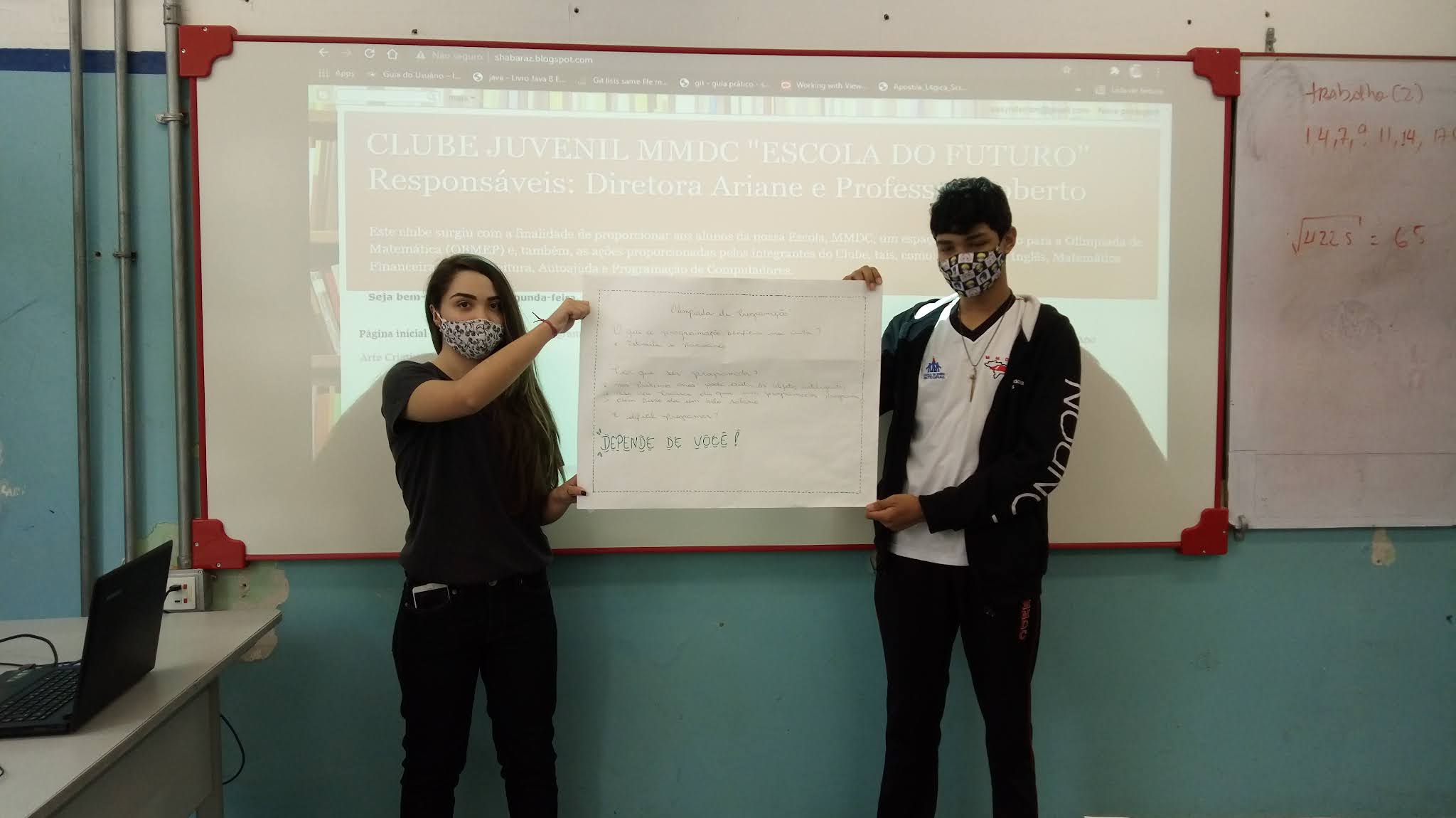 CLUBE JUVENIL MMDC "ESCOLA DO FUTURO" Responsável: Diretora Ariane ...