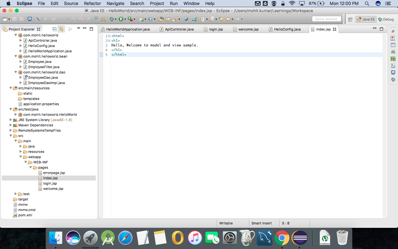 #4 Working with Spring MVC