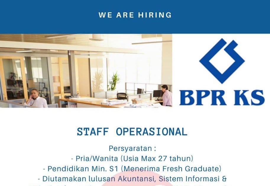 Lowongan Kerja Staff Operasional PT.BPRKS Bandung Januari 2021 - Info ...