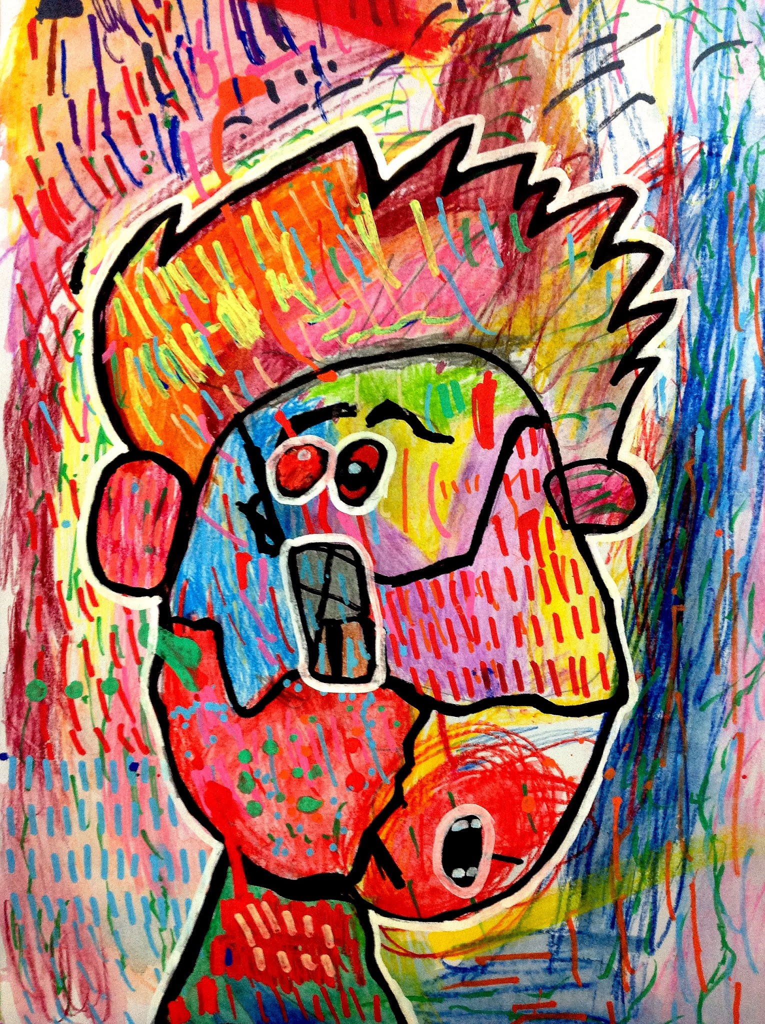 STUDENT ARTWORKS - NEW CUBISM with Kindergarten/Year 1 Composite Class