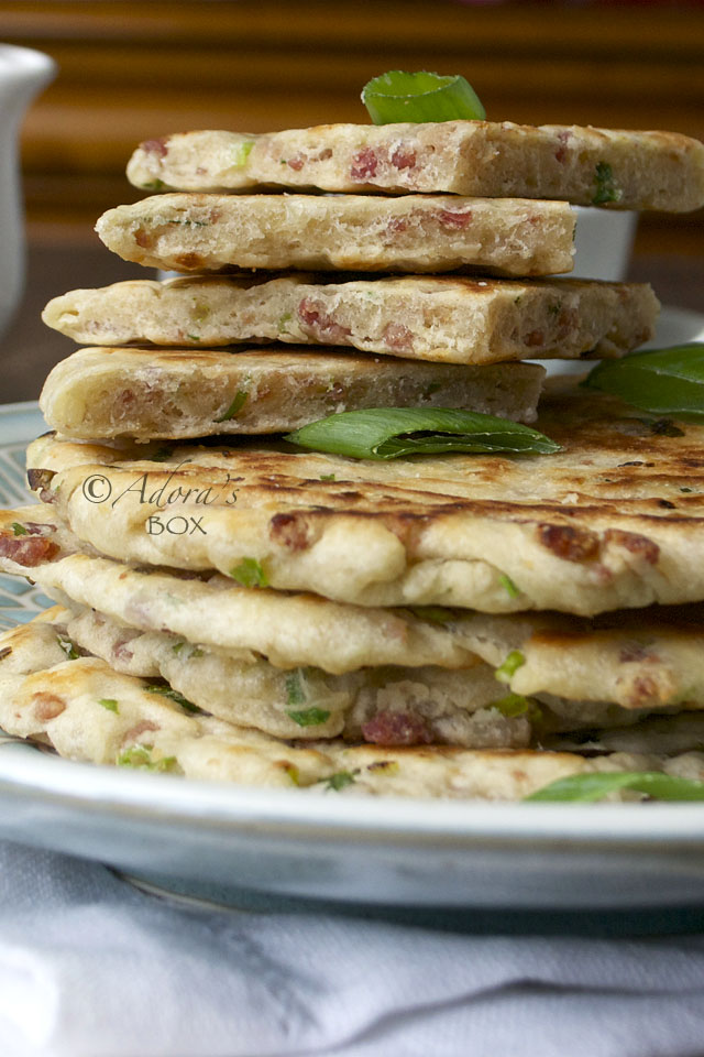 Adora's Box: ASIAN BACON AND SPRING ONION PANCAKE