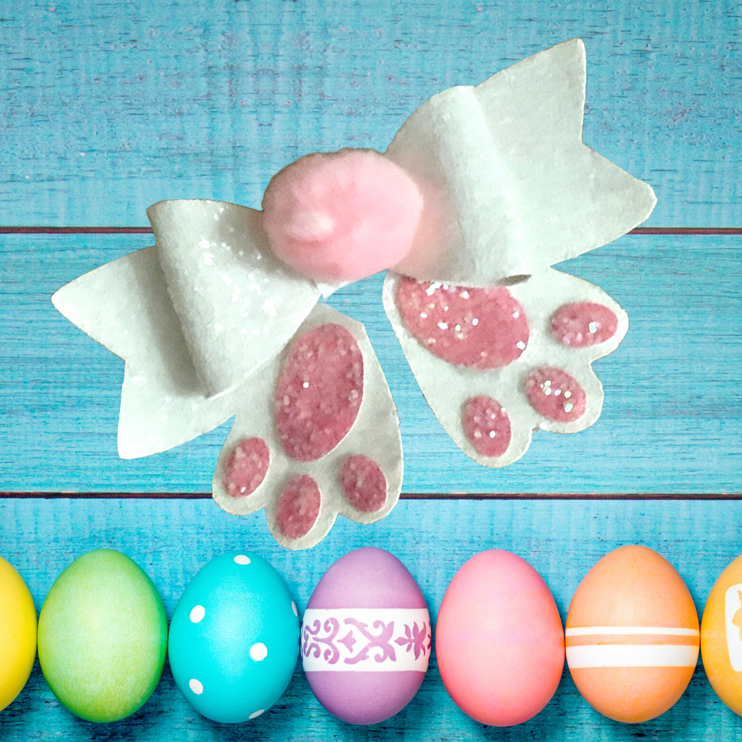 Bunny Bum Hair Bow - Created Homemade