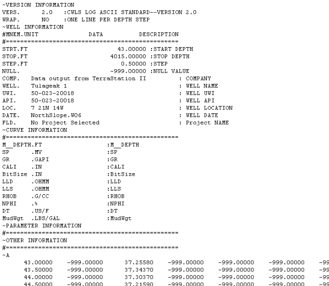 Ensiklopedi Seismik Online: Well-Log Data