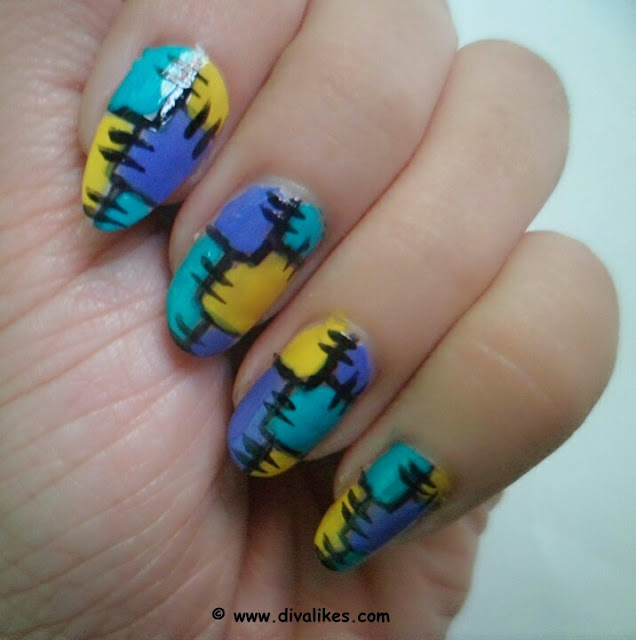 Patchwork Nail Art Tutorial | Diva Likes