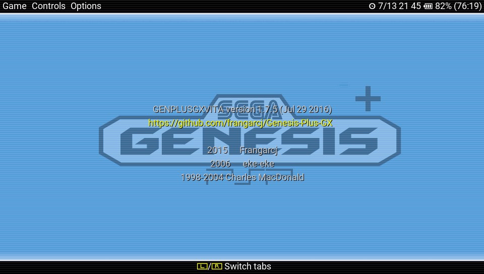 vita メガドライブエミュレーターGenesis Plus GX VITA紹介
