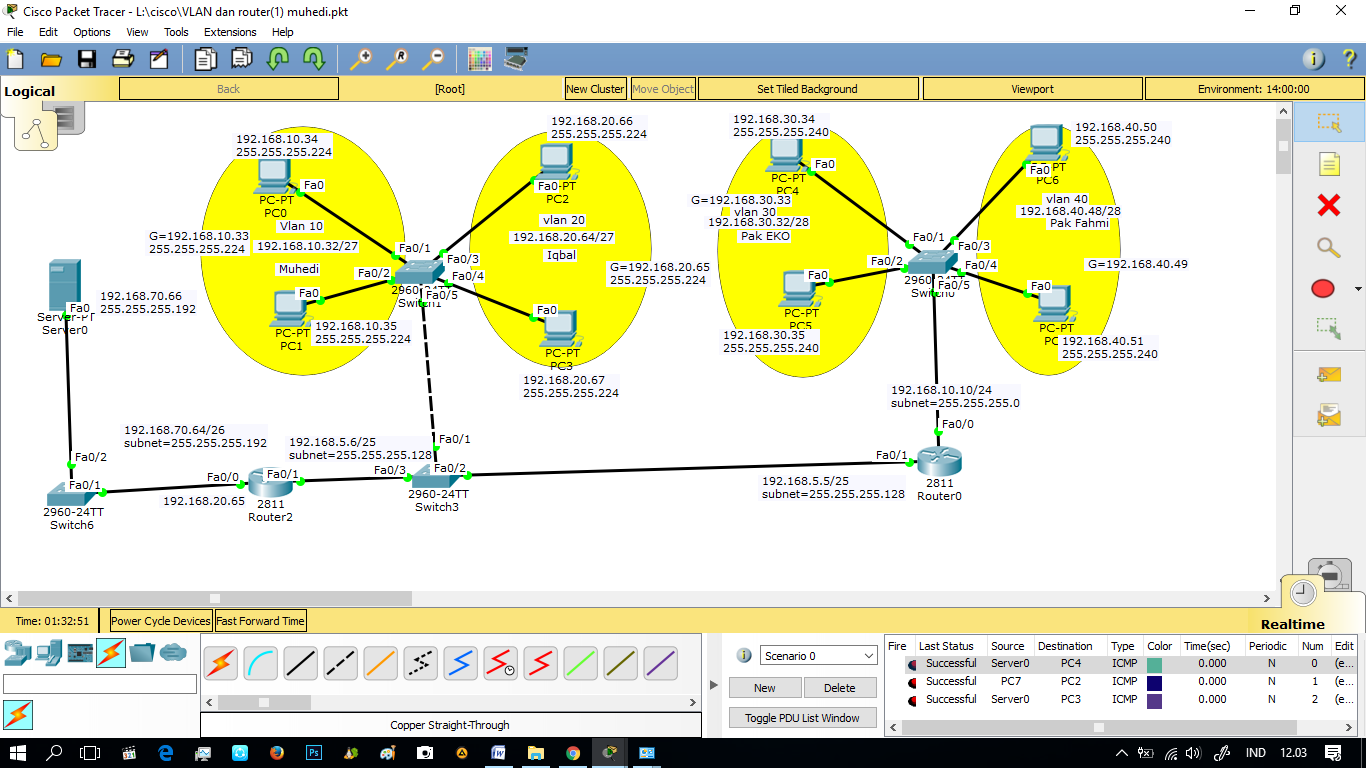 Setting VLAN 2 router Cisco Packet Tracer - @Muhedi_me