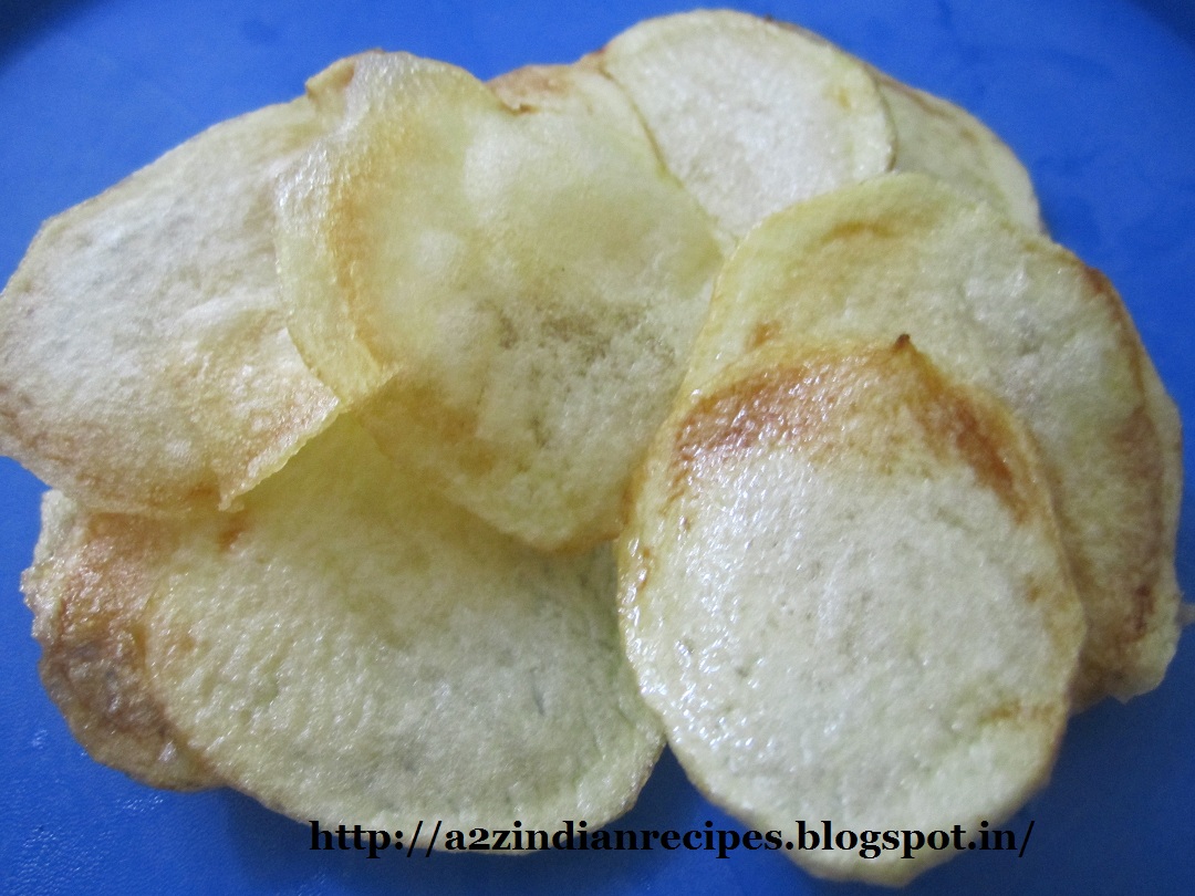 a2zindianrecipes: Potato Wafers / Potato Chips