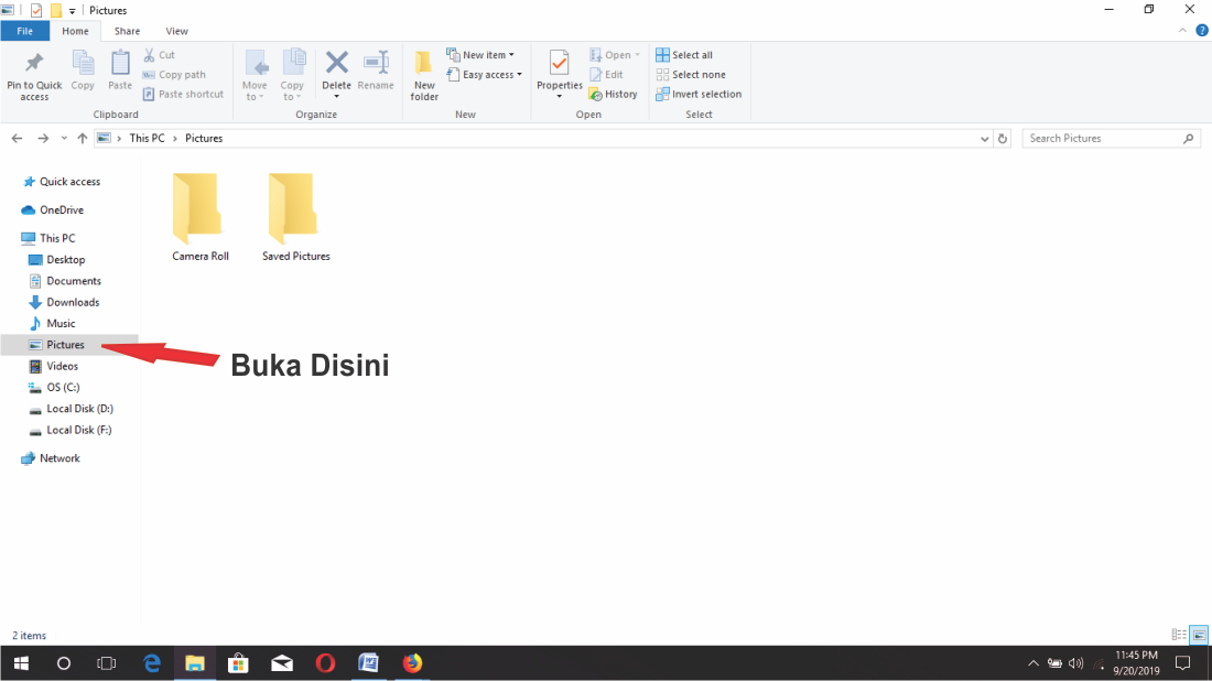 Untuk melihat hasilnya silakan klik folder picture sesuai petunjuk ...