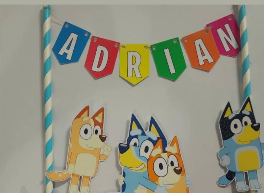 Topper Bluey Adrián 2 - Mis Toppers Tus Toppers