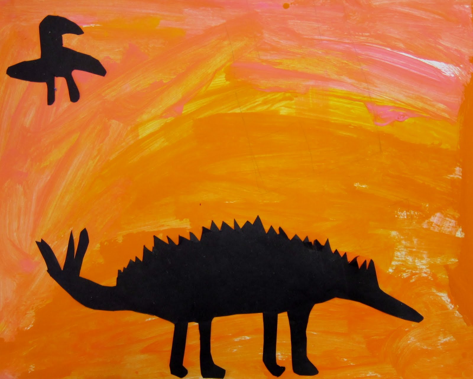 Art is Basic-- Art Teacher Blog: Dinosaur Silhouettes