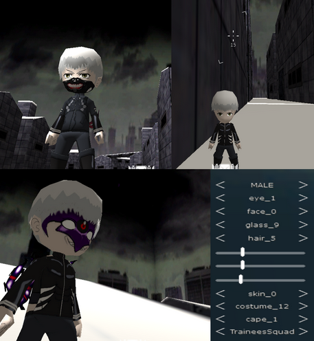 Ken Kaneki Kakuja/Battle Suit Set Skin AOTTG - Attack On Titan Tribute Game