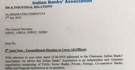 IBA 8th Joint Note - Unconditional Mandate to Cover All Officers ...