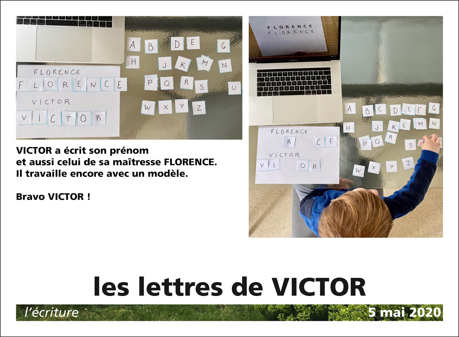 classe-petite-section-de-florence: Ecriture dans le jardin