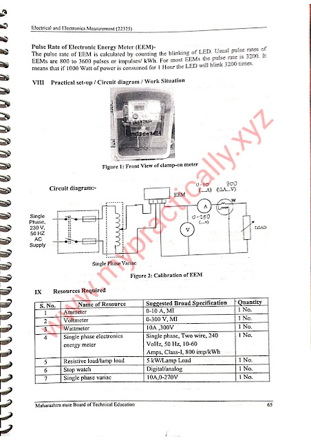 22325 Electrical and Electronics Measurements EEM | Lab Manual Answers ...