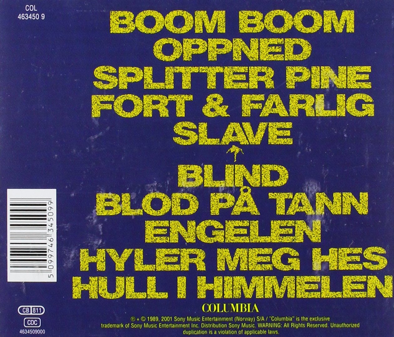 Classic Rock Covers Database: DumDum Boys - Splitter pine (1989)