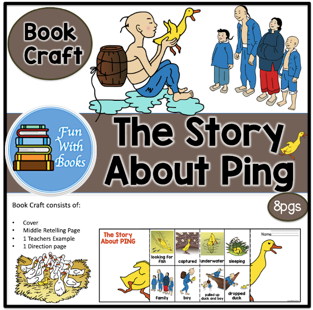 THE STORY ABOUT PING BOOK CRAFT ~ Book Units by Lynn