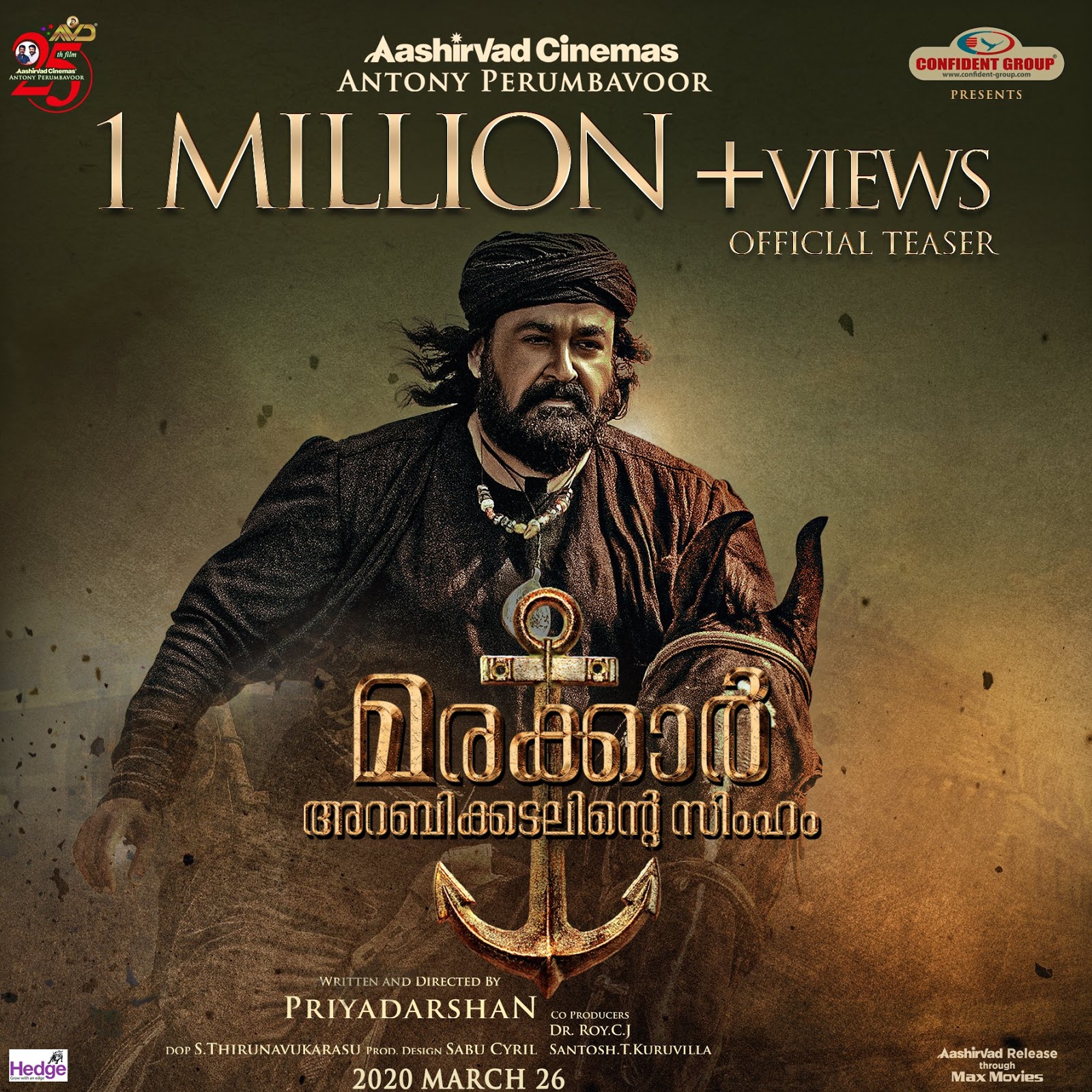 Marakkar: Arabikadalinte Simham posters