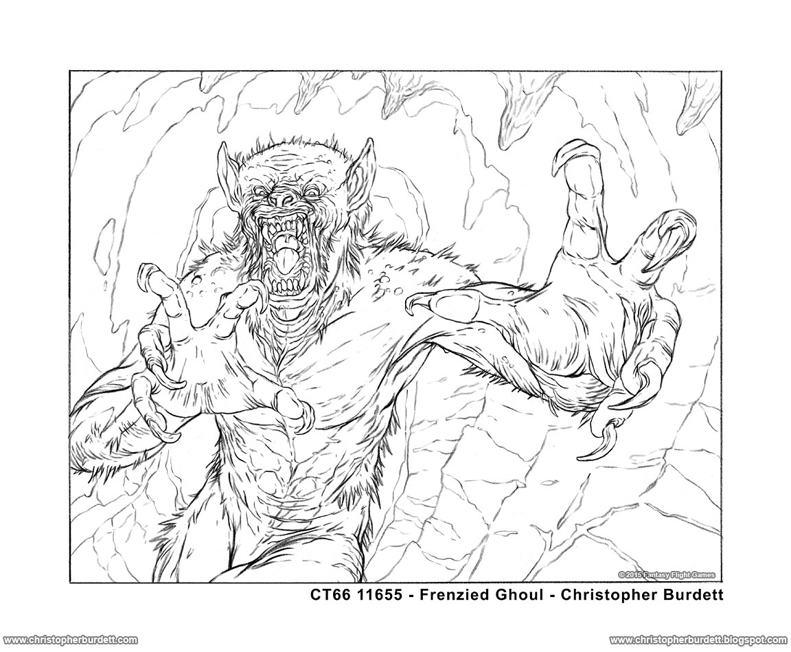 The DOODLES, DESIGNS, and aRT of CHRISTOPHER BURDETT: Frenzied Ghoul ...