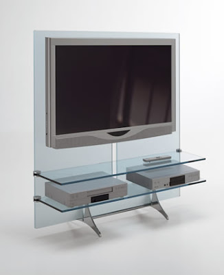 Modern LCD TV glass stand ideas.