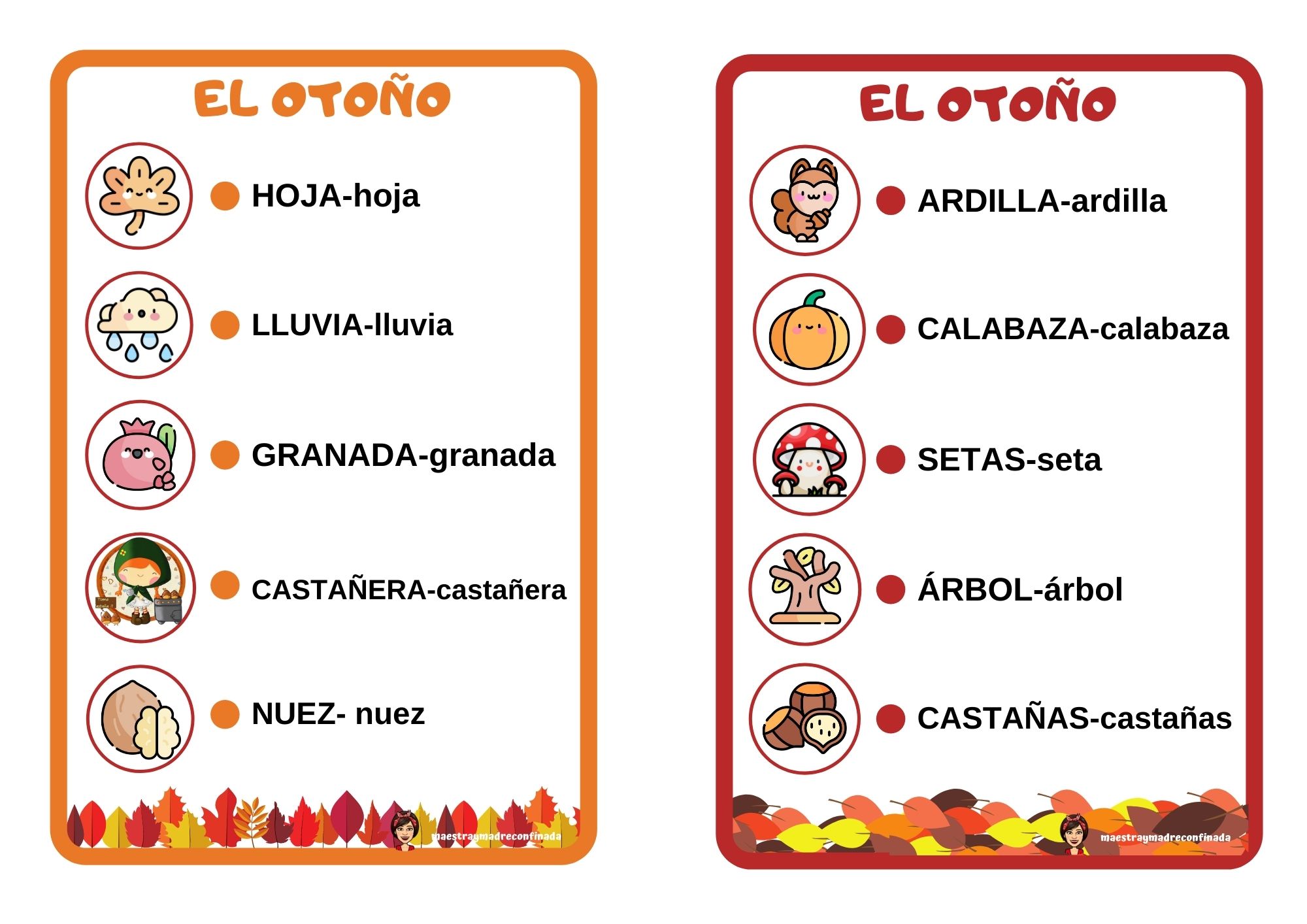 MAESTRA Y MADRE CONFINADA: EL JUEGO DEL OTOÑO