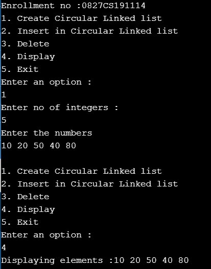 Menu Driven Program For Circular Linked List: creation, traversing ...
