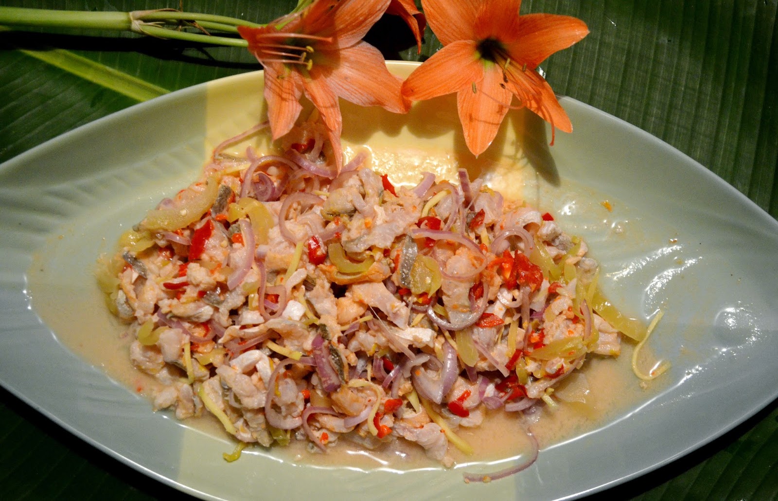 The Kambatik Park, Bintulu.: Raw fish for dinner