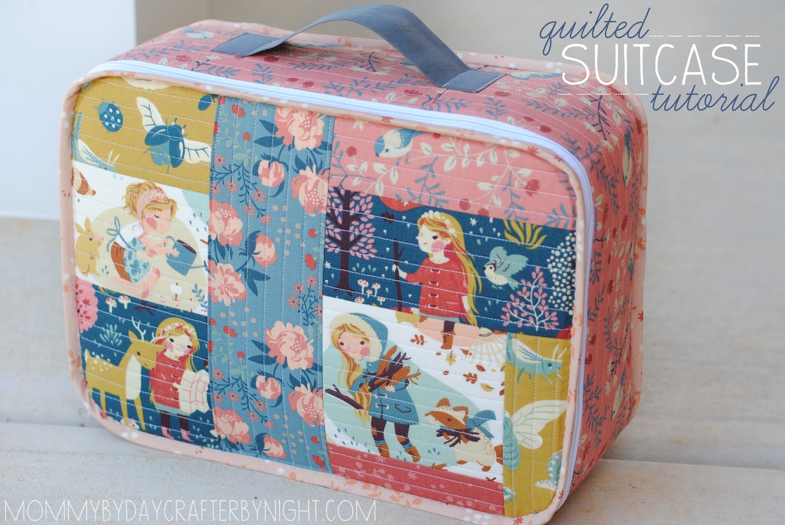 Quilted Suitcase Tutorial | Mommy by day... Crafter by night. | Bloglovin’