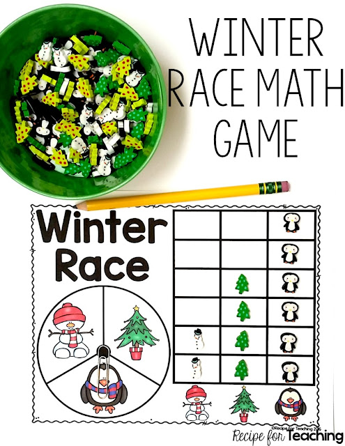 Winter Race Math Game - Recipe for Teaching