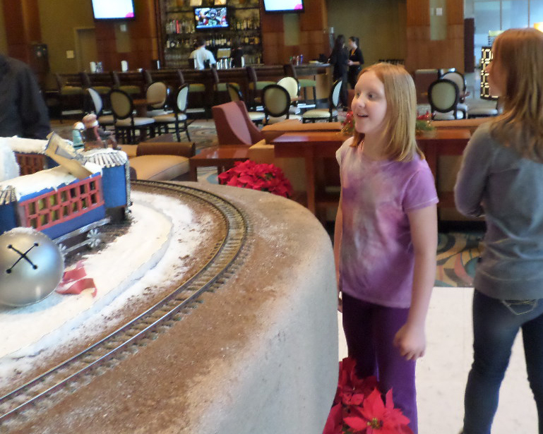 Gingerbread trains and a light show