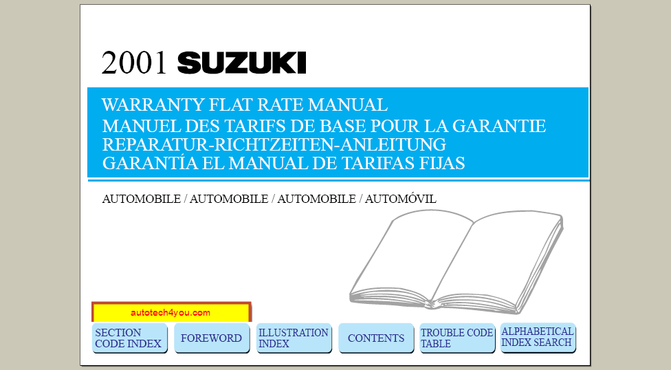 AUTOTECH4YOU Suzuki Flat Rate Manual 2001-2006 AUTOTECH4YOU