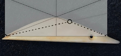 triangular knife, bone craft, Early Neolithic period, Xinglongwa ...