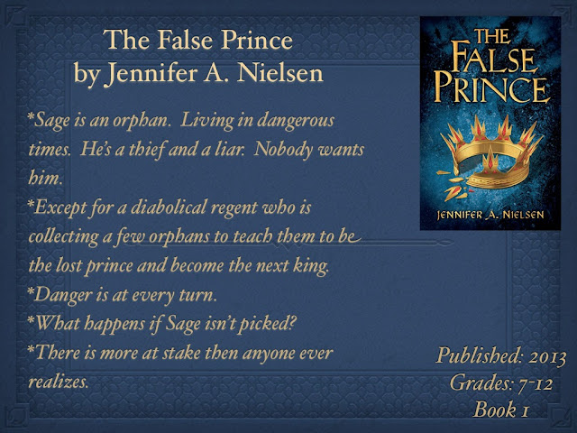 Young Adult Reading Machine: The False Prince by Jennifer Nielsen