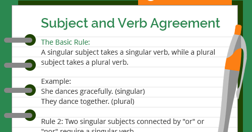 English: Subject and Verb Agreement