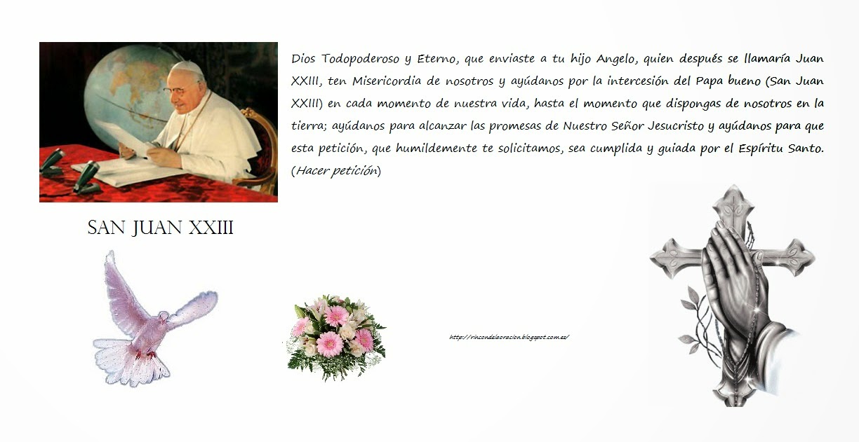Rincón de la Oración: Estampas Oraciones de San Juan XXIII