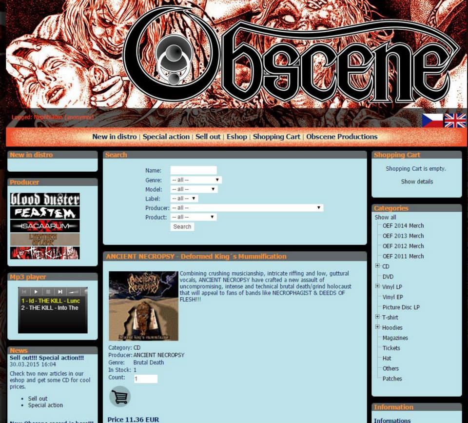 Ancient Necropsy Official Website